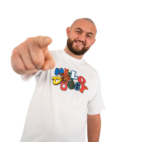 Hello Doggy Icon Tee White | Mashtag Brady x Kecks